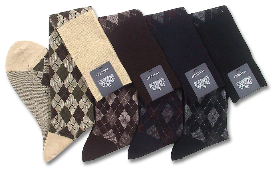 HALISON ファインメリノ スモールアーガイル ホーズ – GENT‘S CODE