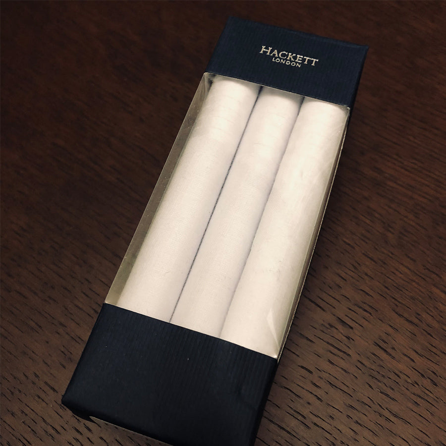 HACKETT LONDON（ハケット）コットンハンカチ（3枚入り） – GENT‘S CODE