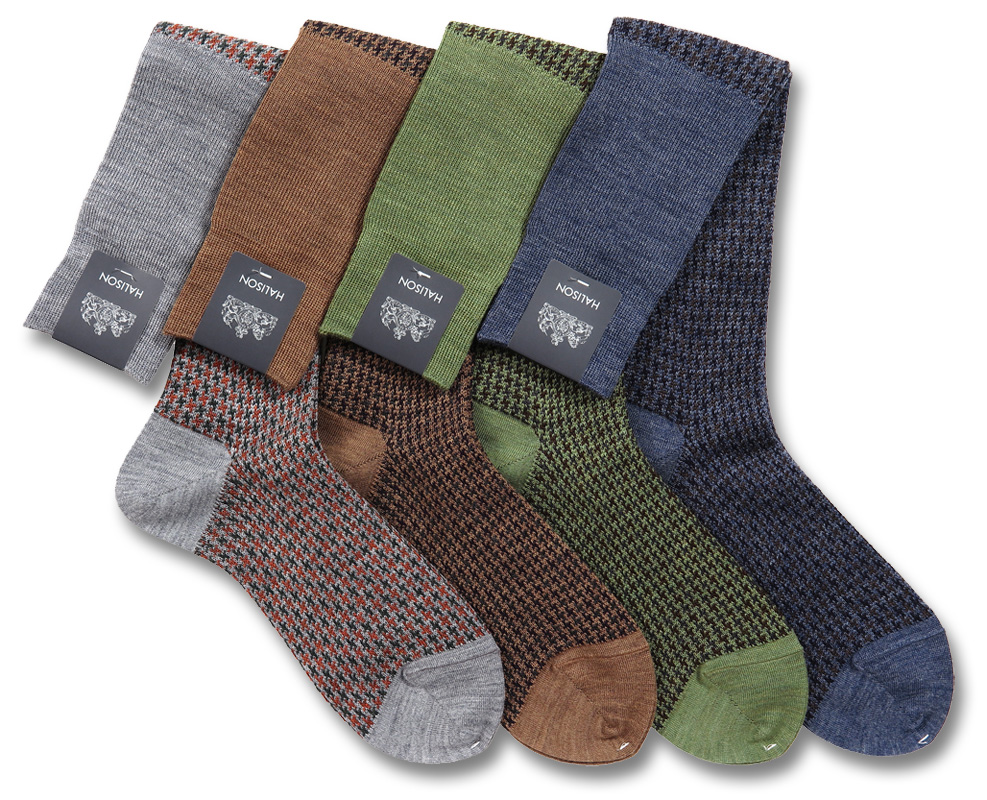 HALISON ファインメリノ ガンクラブチェック ホーズ – GENT‘S CODE